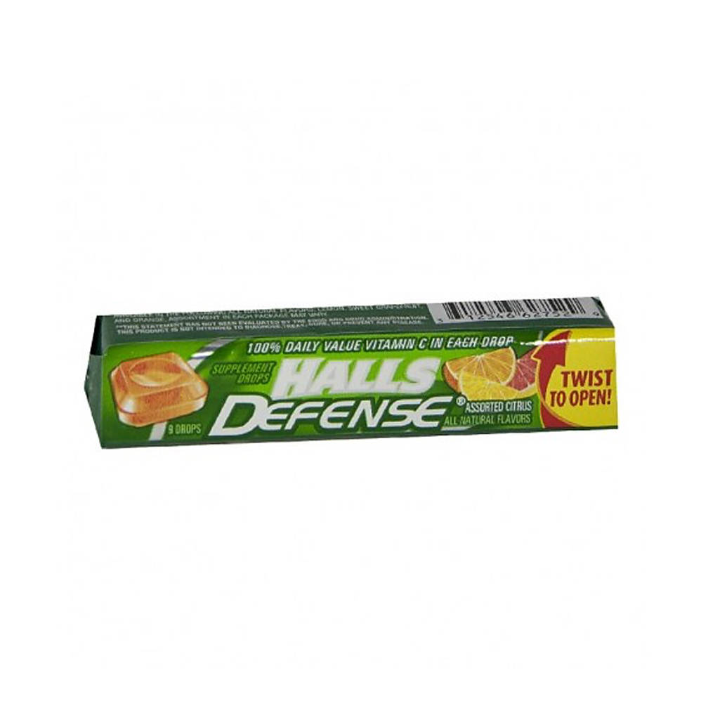 Halls Cough Drops 9ct Vitamin C Defense Stick
